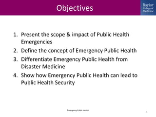 Emergency Public Health & Disaster Medicine | PPTX