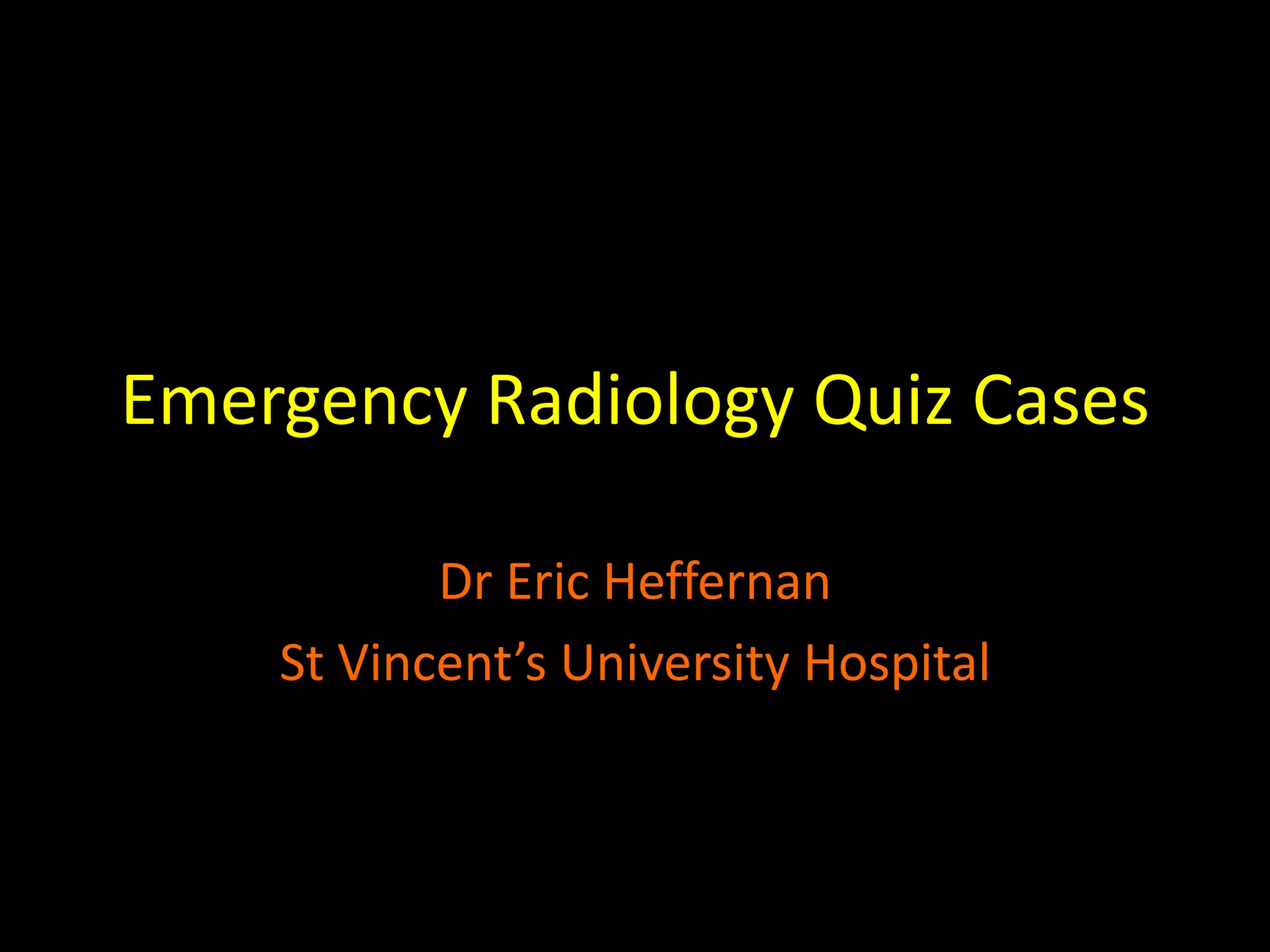Emergency Quiz Cases | PPTX