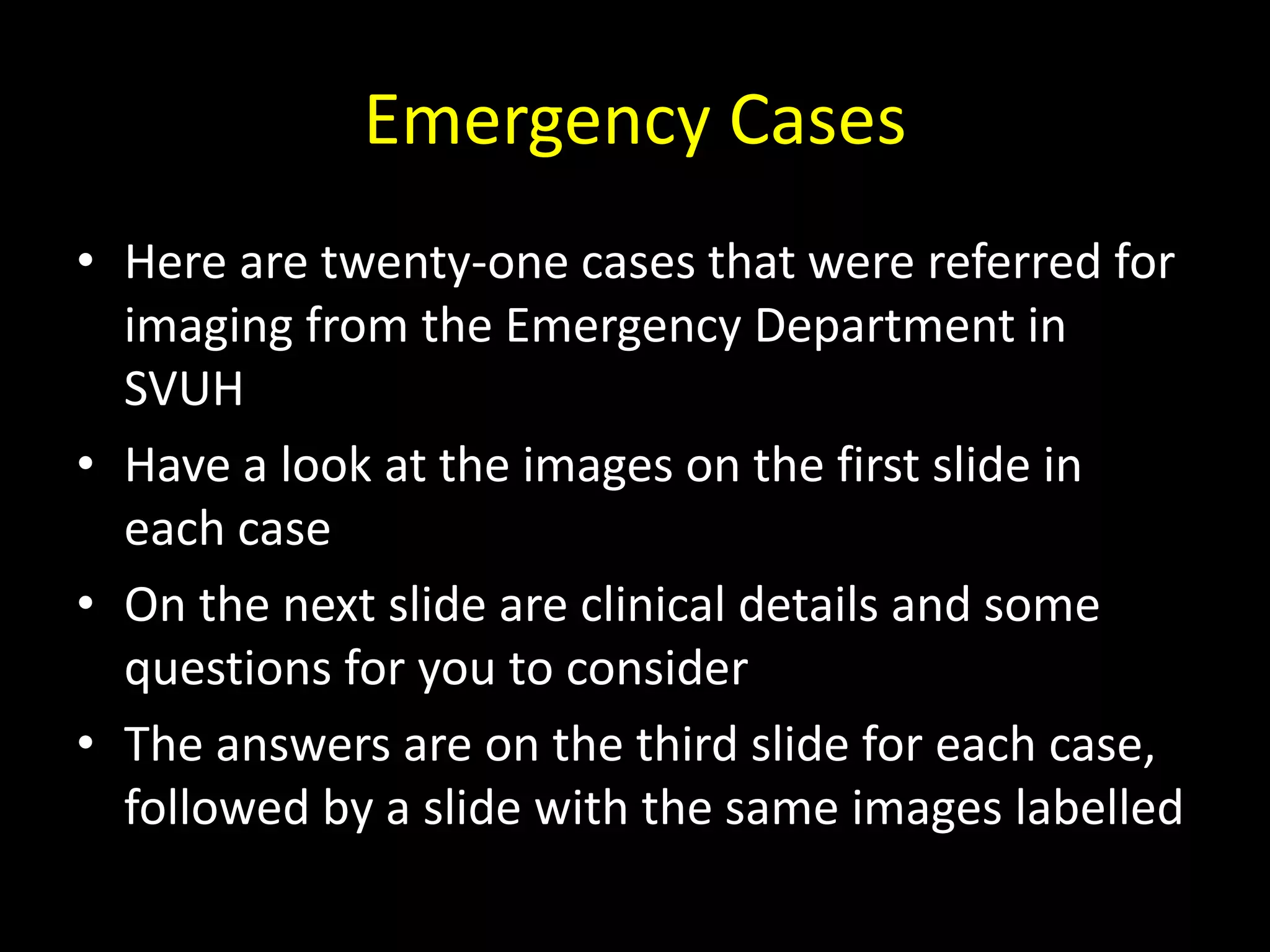 Emergency Quiz Cases | PPTX