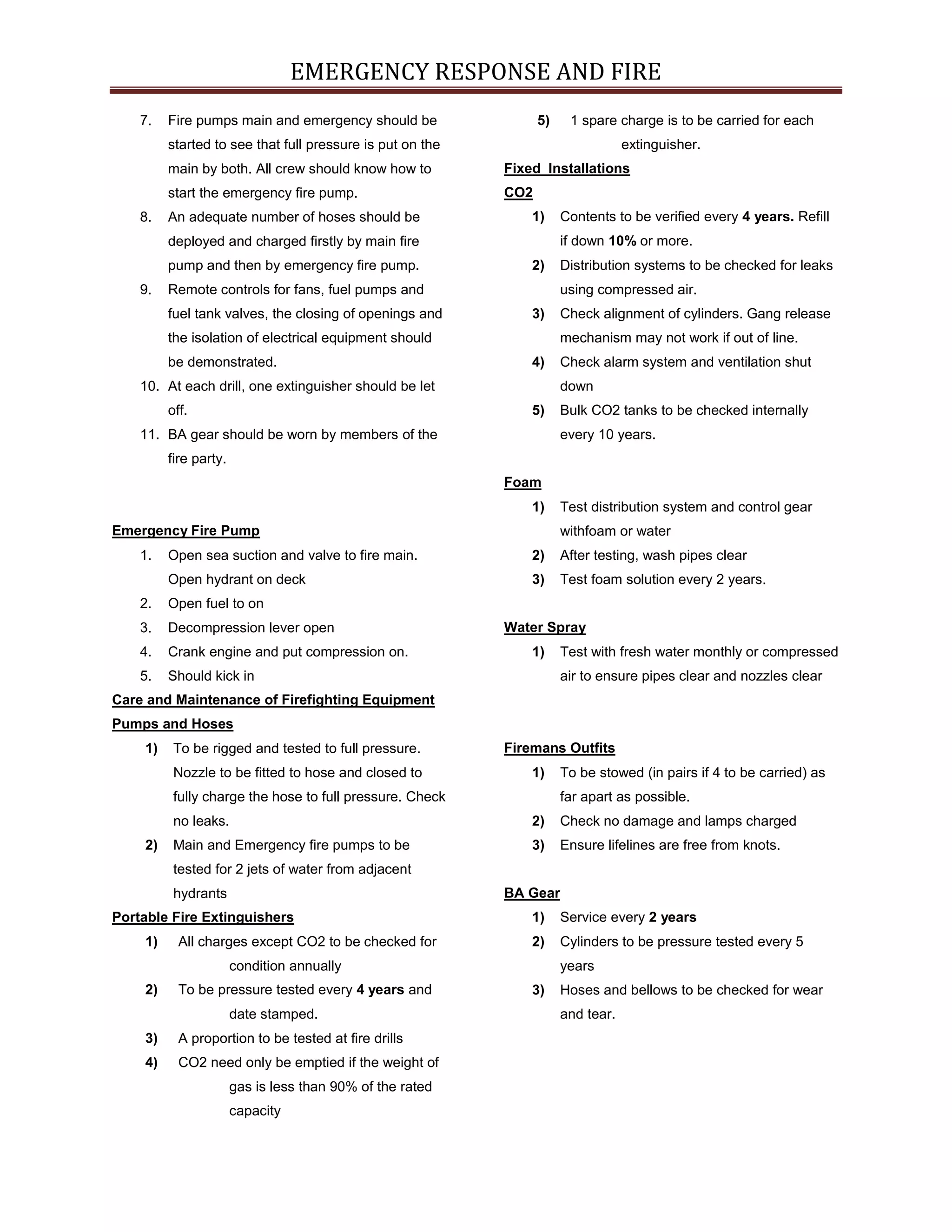 Emergency response | DOCX