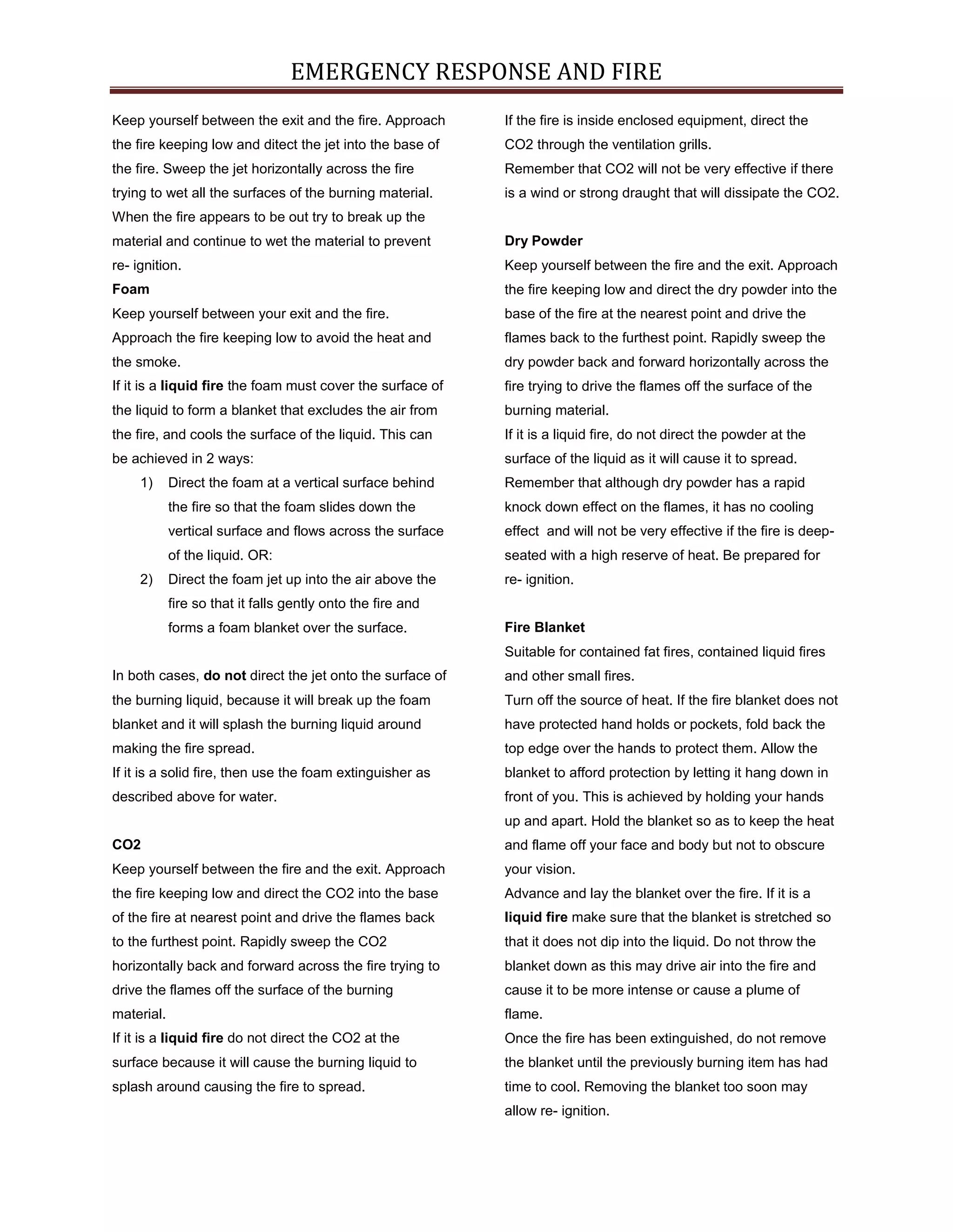 Emergency response | DOCX