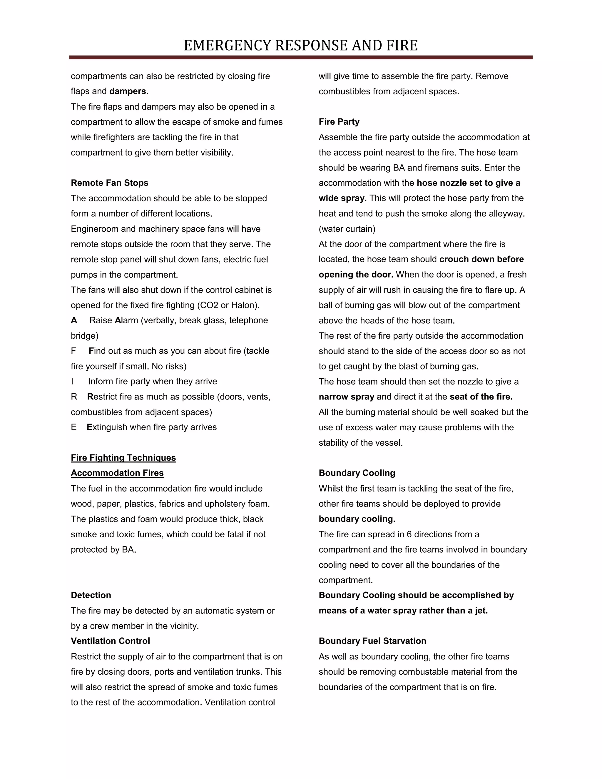 Emergency response | DOCX