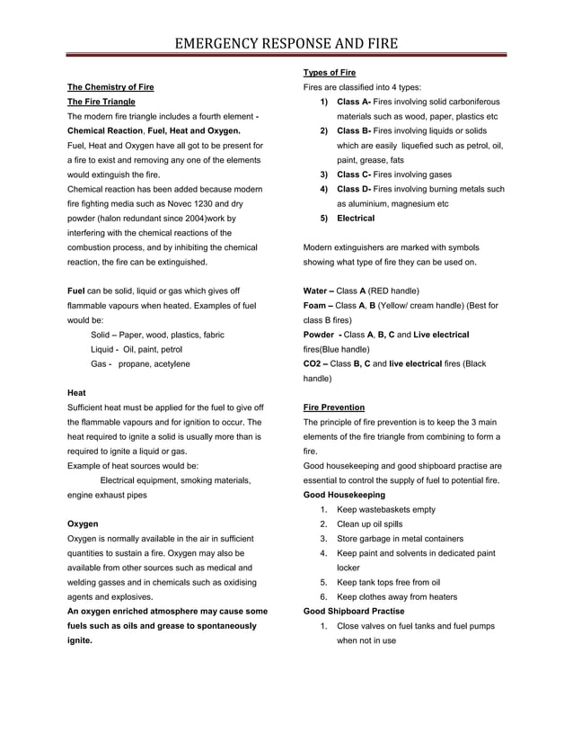 Emergency response | PDF