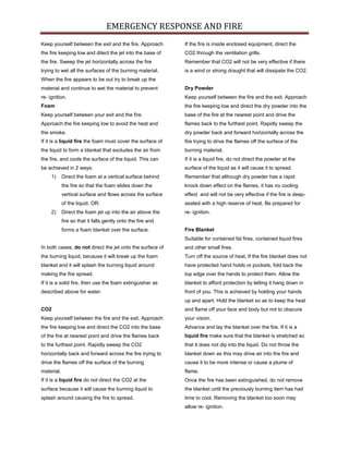 Emergency response | DOCX