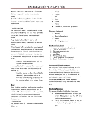 Emergency response | DOCX