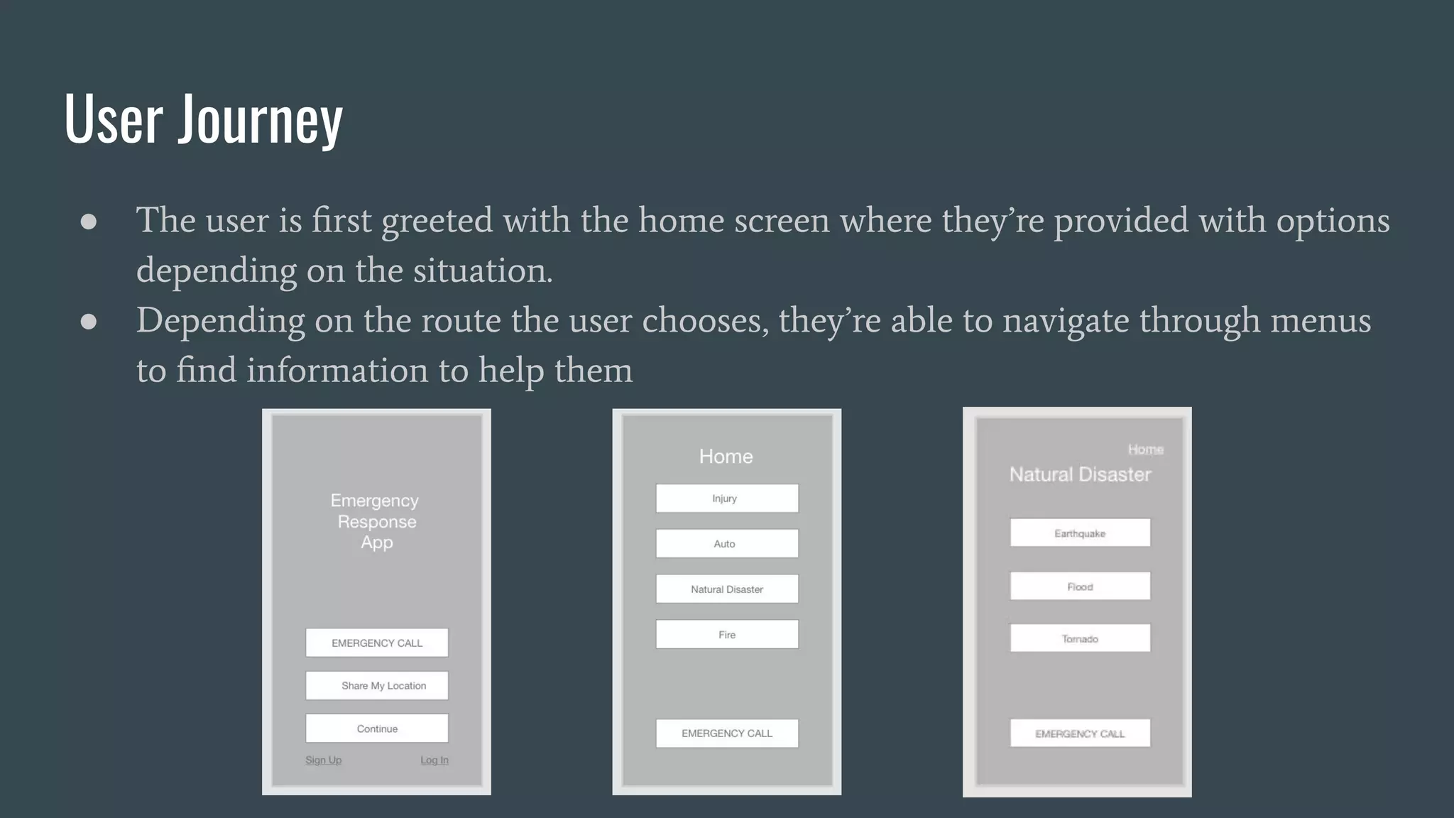 Emergency response app storyboard v1 | PPT