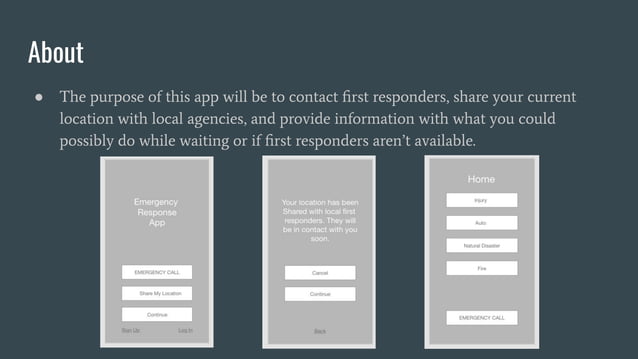 Emergency response app storyboard v1 | PDF