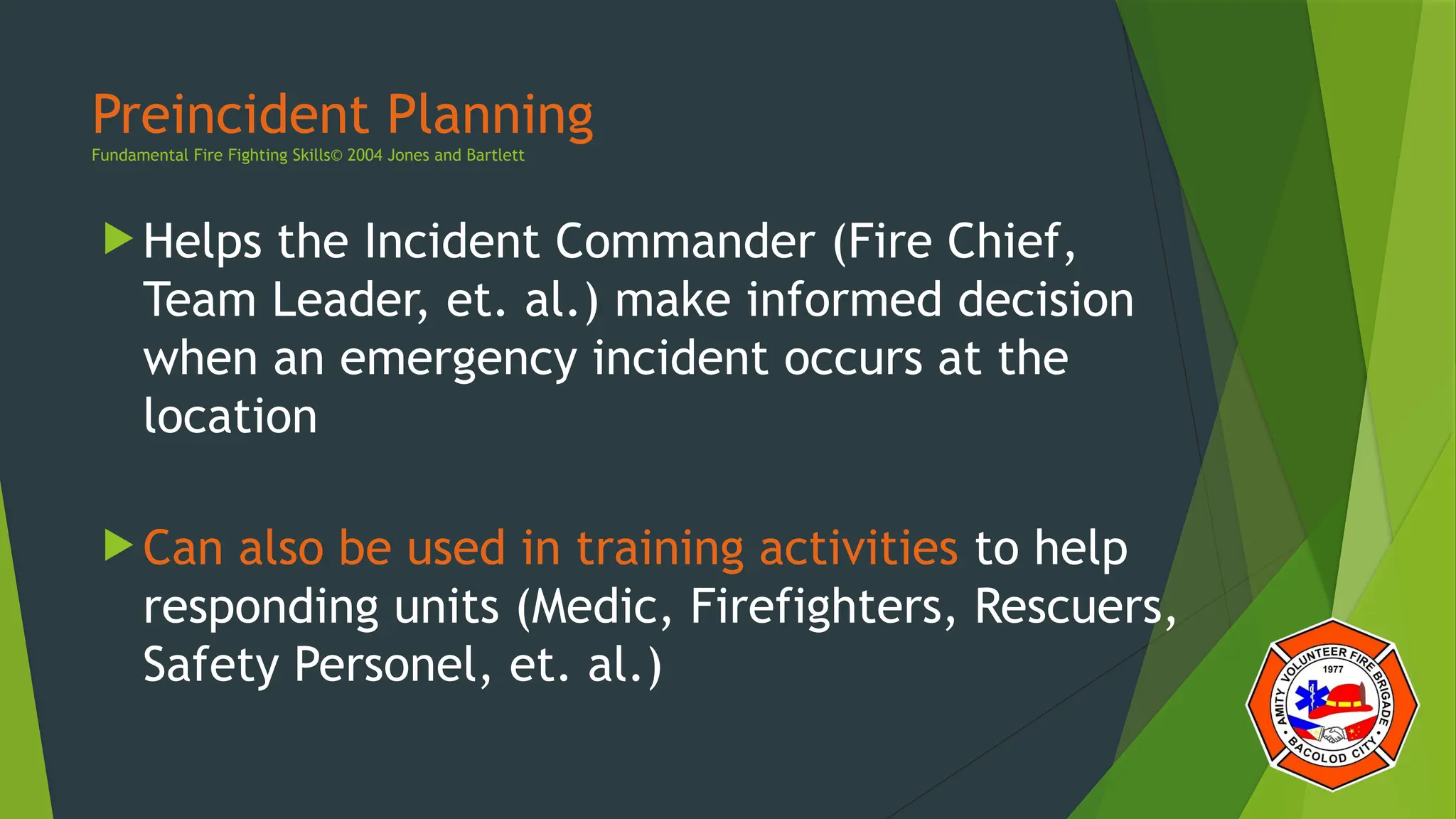 Pre-incident Planning and Incident Action Plan - PowerPoint | PPTX
