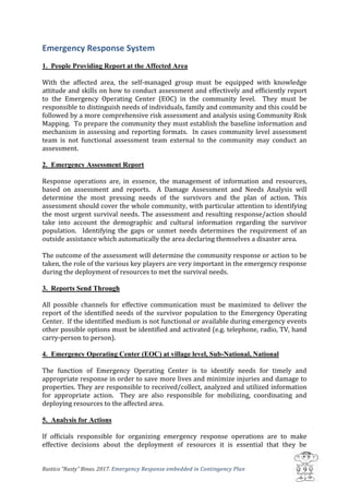 Emergency response embbed in contingency plan rusty binas october 2017 ...