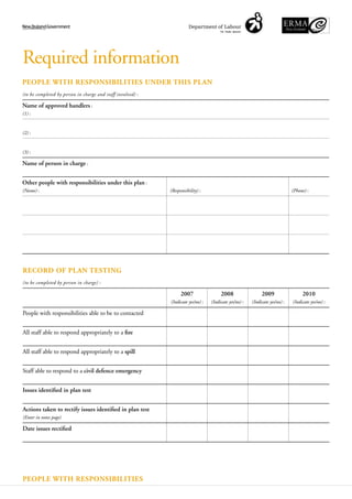 Emergency response plan | PDF