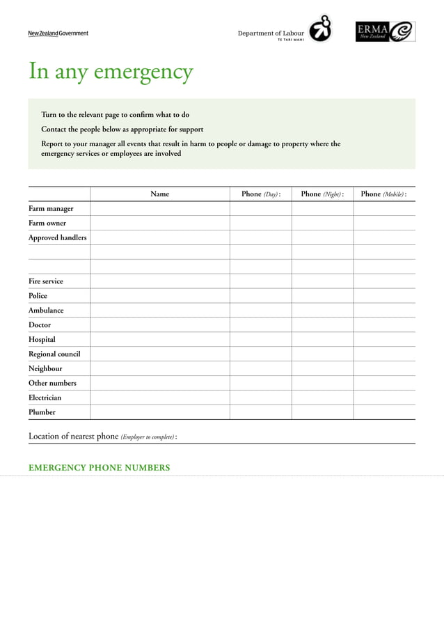 Emergency response plan | PDF