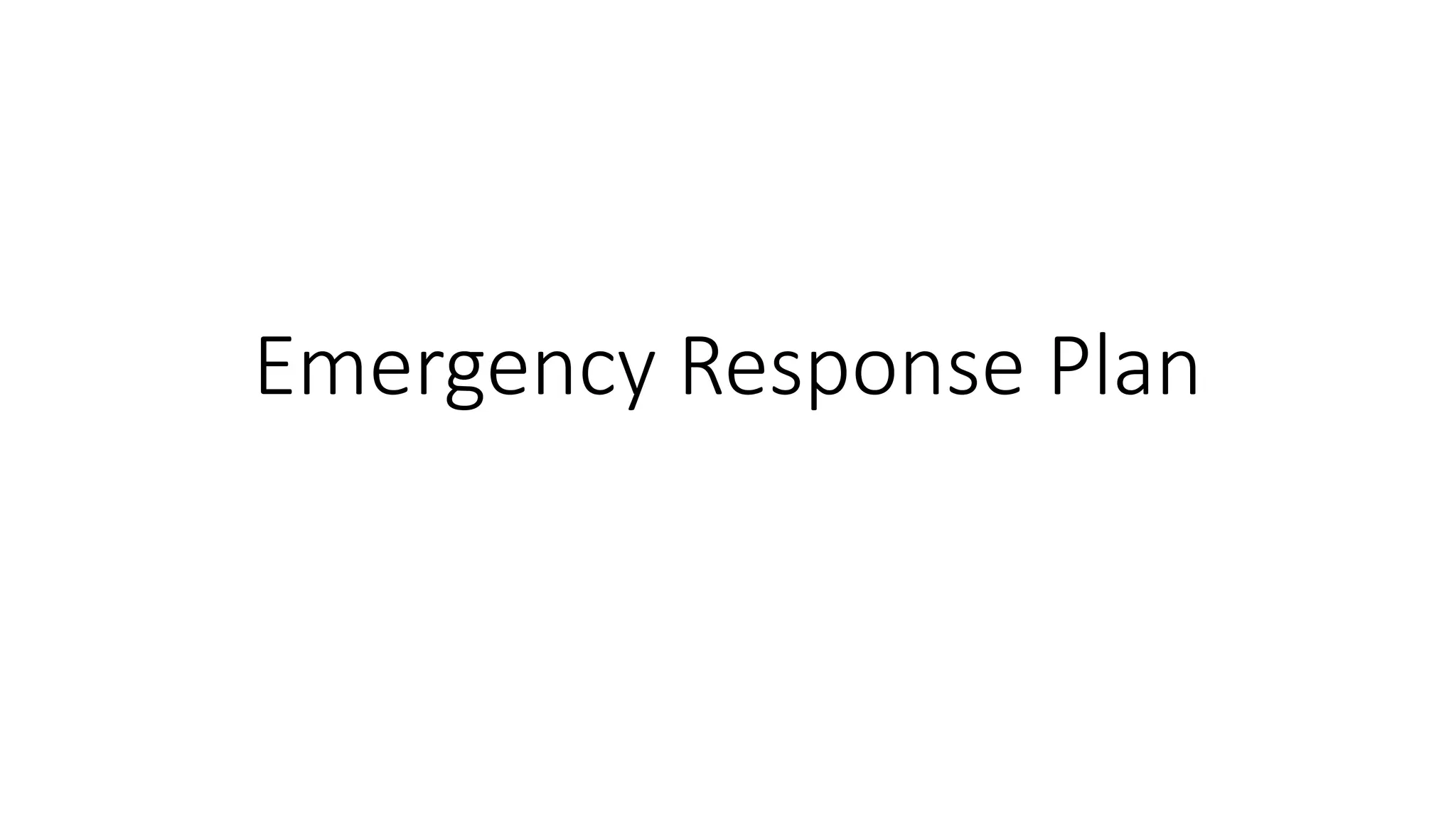 Emergency Response Plan sds sg s sfg s sd | PPTX