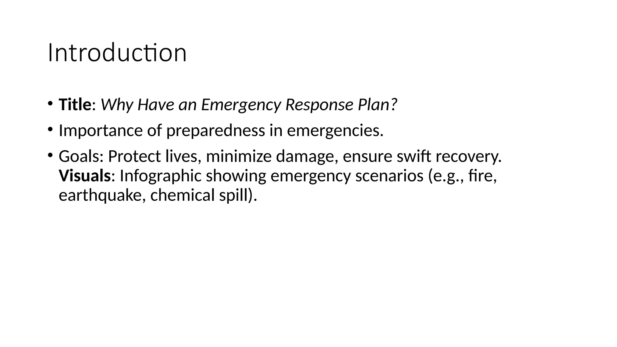 Emergency Response Plan sds sg s sfg s sd | PPT