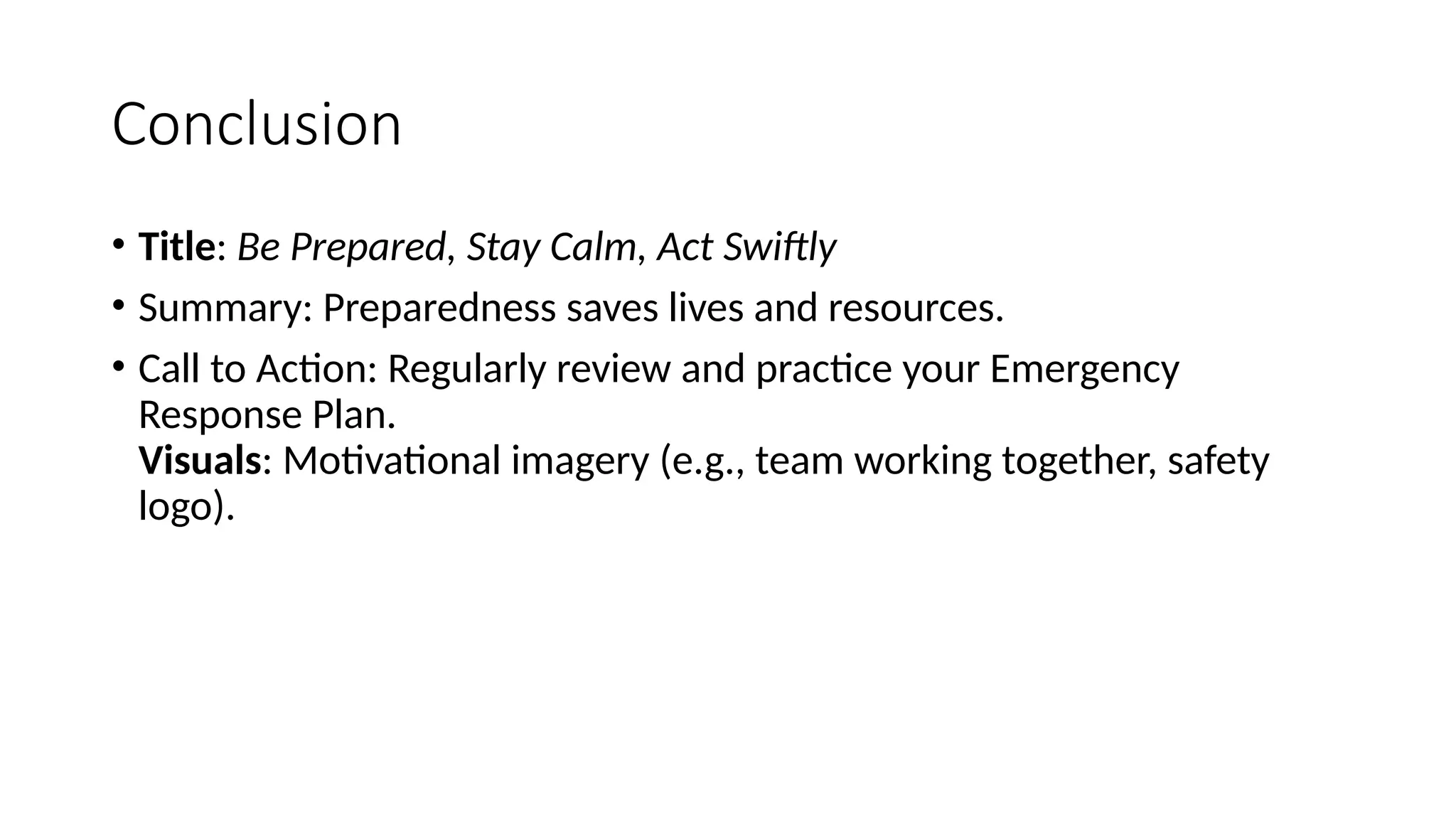 Emergency Response Plan sds sg s sfg s sd | PPTX