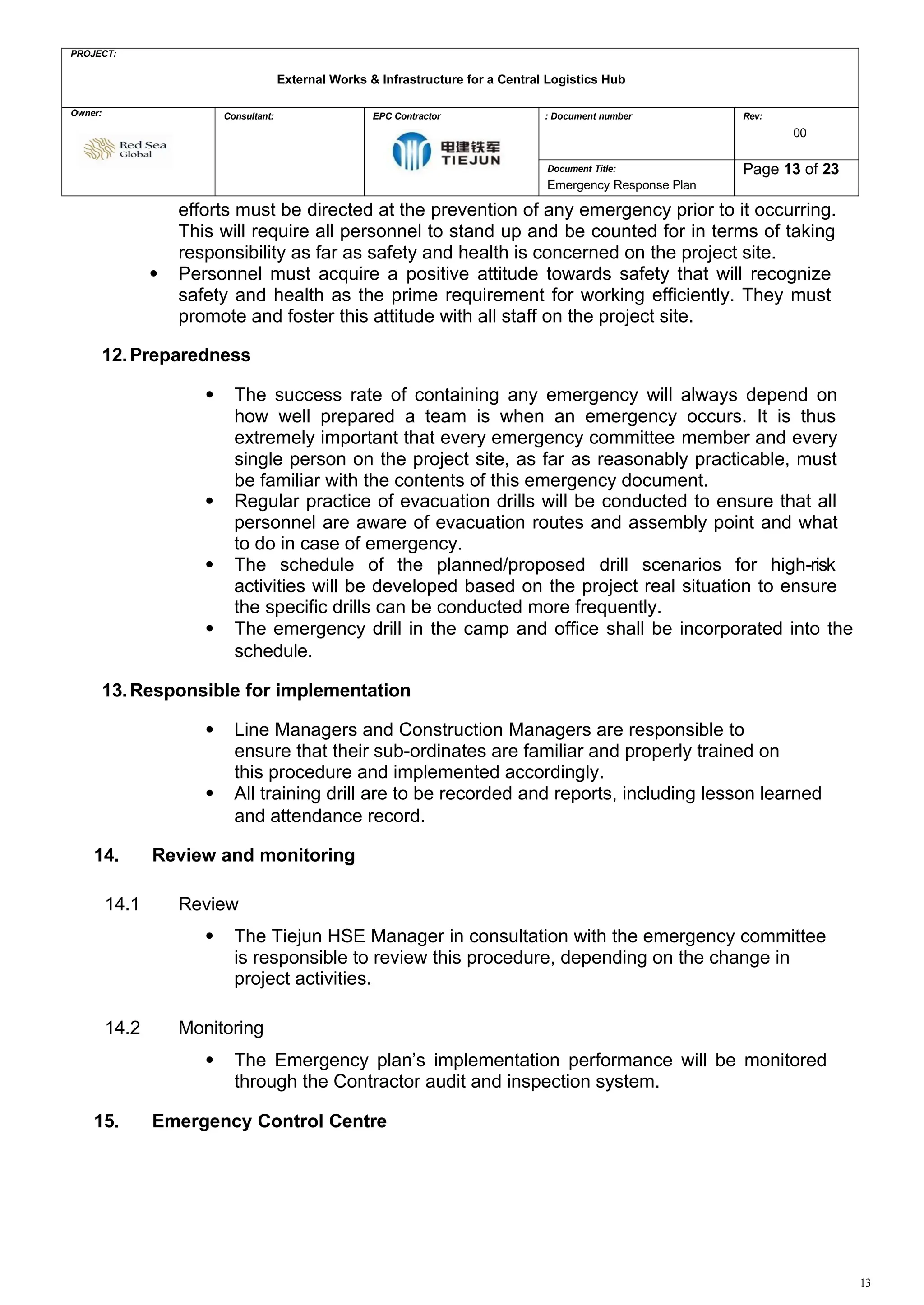 Emergency Response Plan.docxhxvxbxjfjfufirutir | DOCX