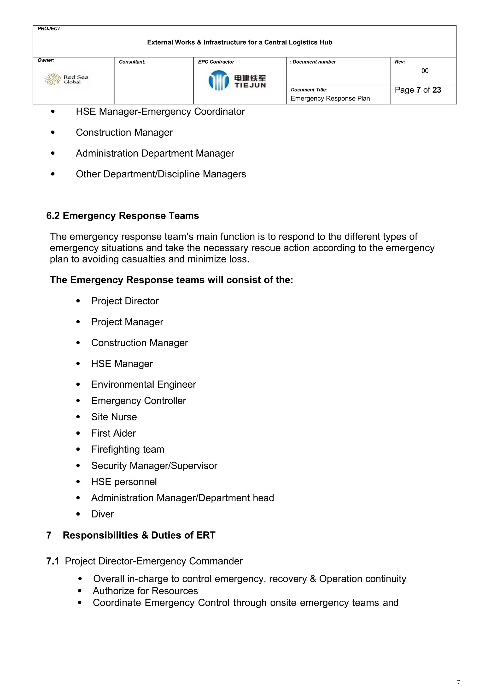 Emergency Response Plan.docxhxvxbxjfjfufirutir | DOCX