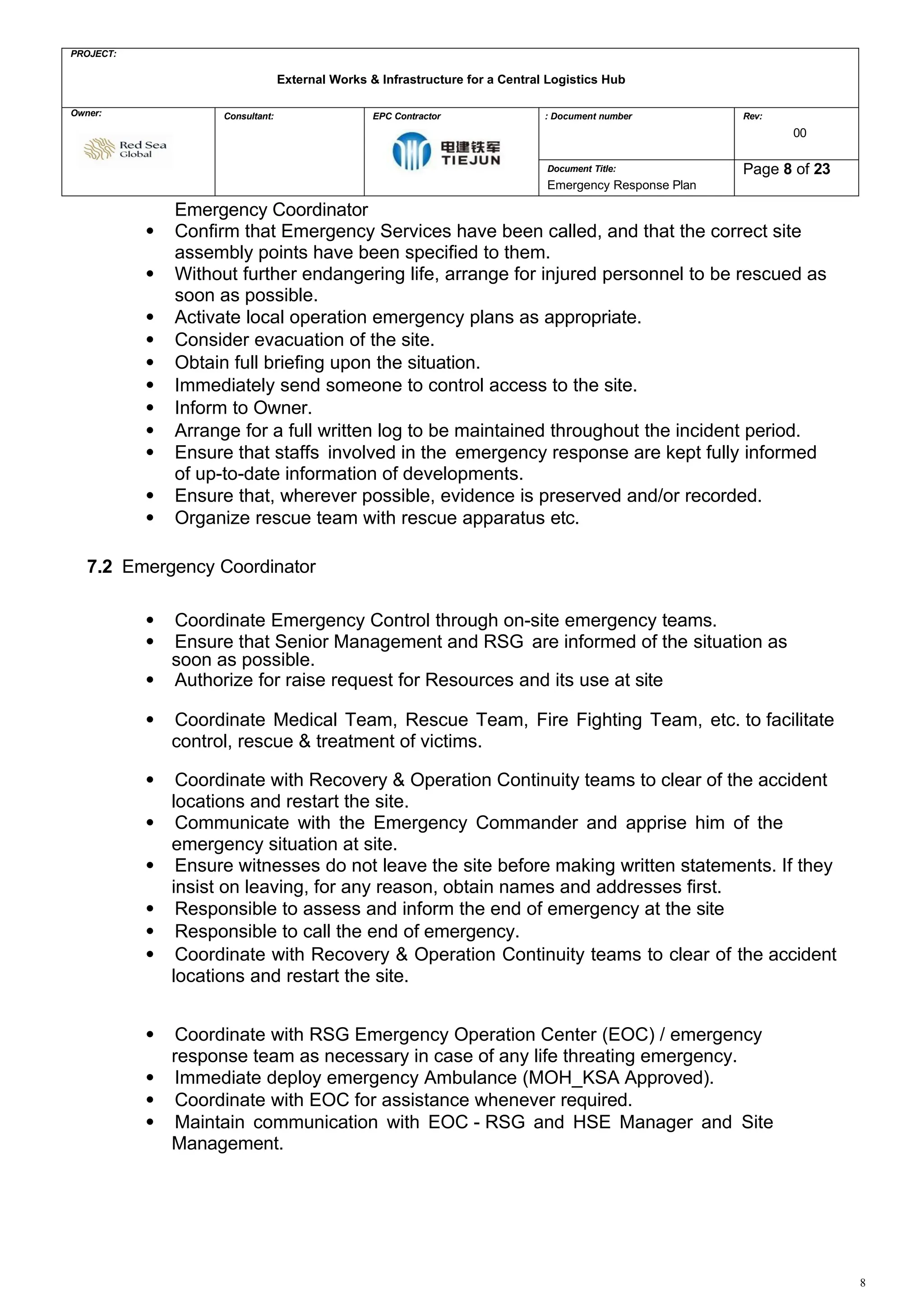 Emergency Response Plan.docxhxvxbxjfjfufirutir | DOCX