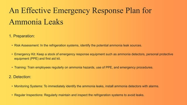 Emergency Response Plan for Ammonia Leaks in Grocery Stores | PPTX ...