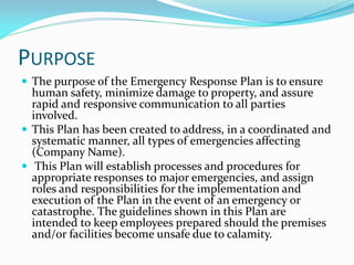 Emergency Response Planning Training | PDF