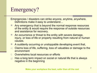 Emergency response planning | PPT
