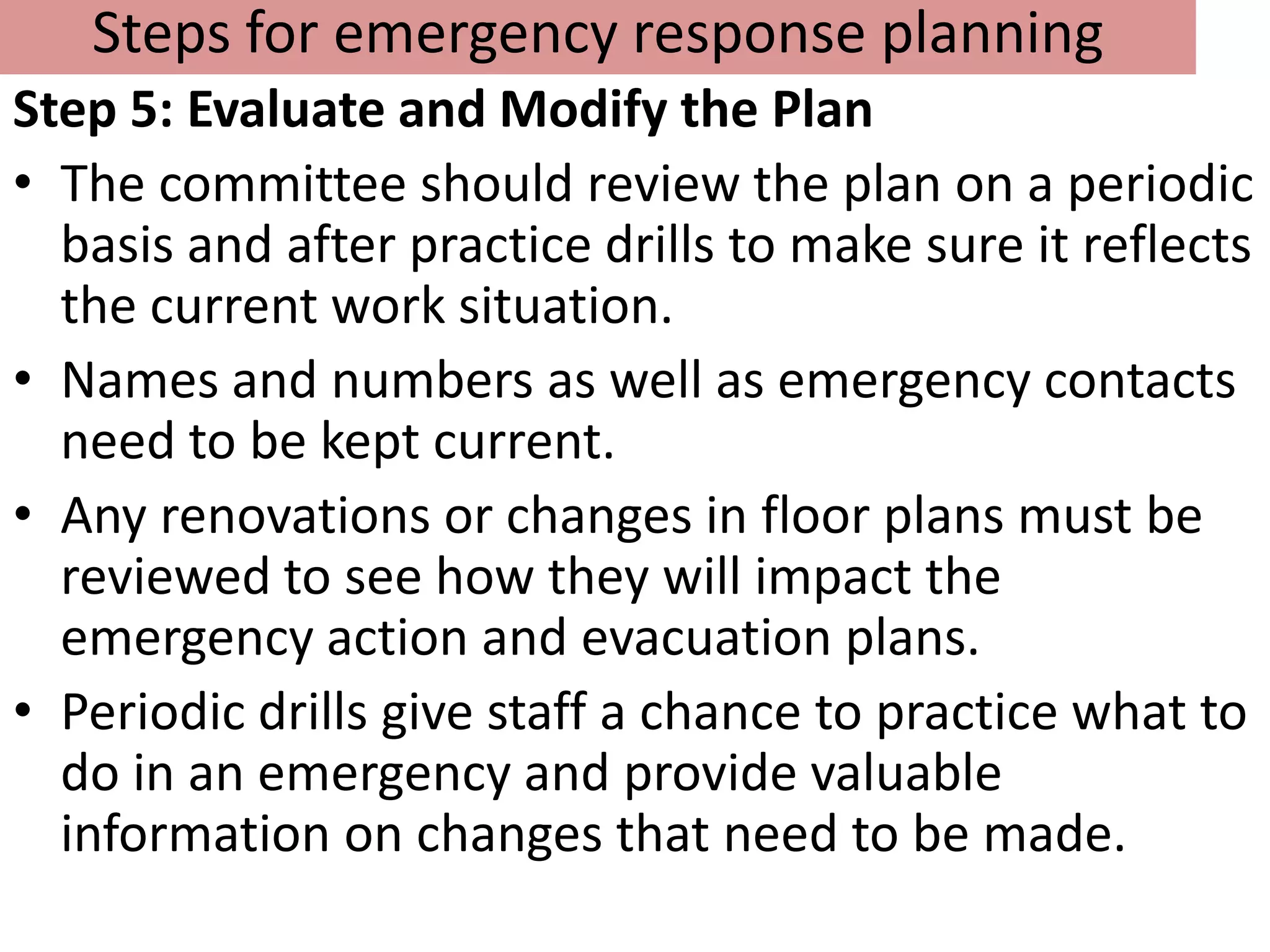 Emergency response planning and implementation | PPTX