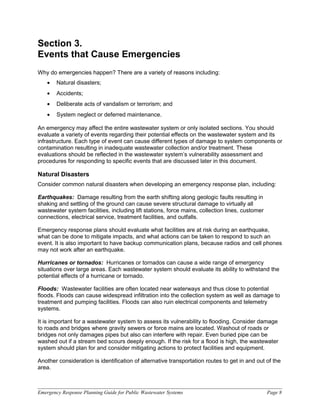 Emergency response planning guide for public wastewater syst | DOC