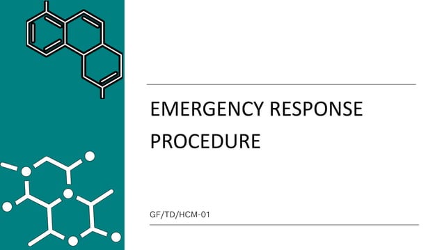 Emergency Response Procedure for Chemical spill management and outline ...