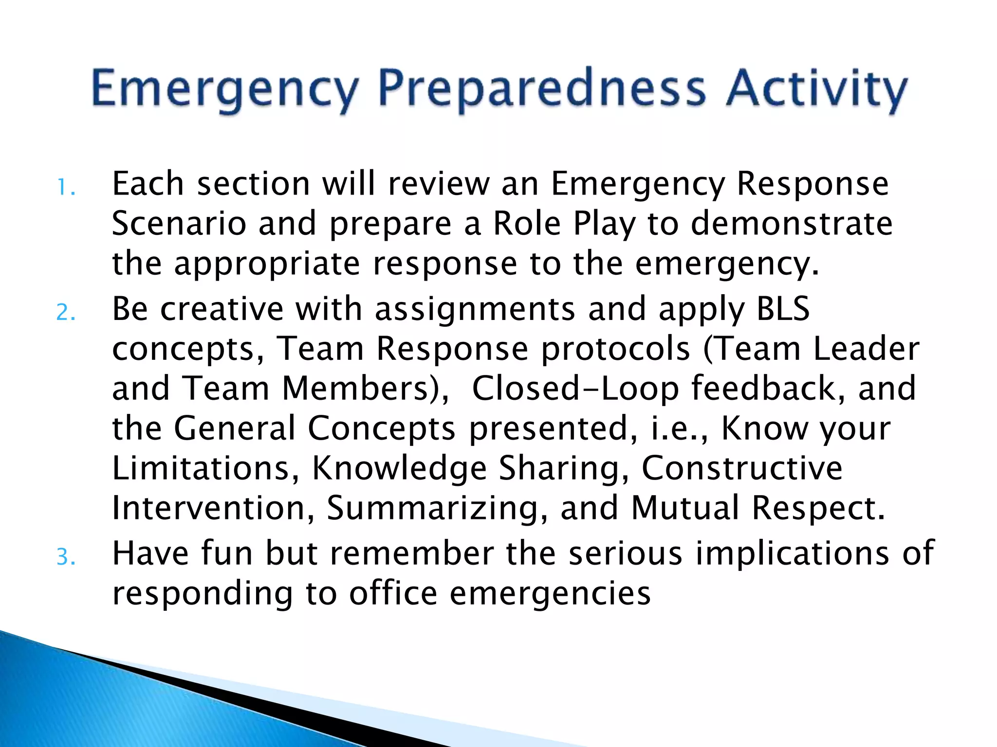Emergency response training | PPTX