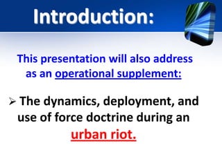 Use of Force Procedures for US Law Enforcement & Private Security- By ...