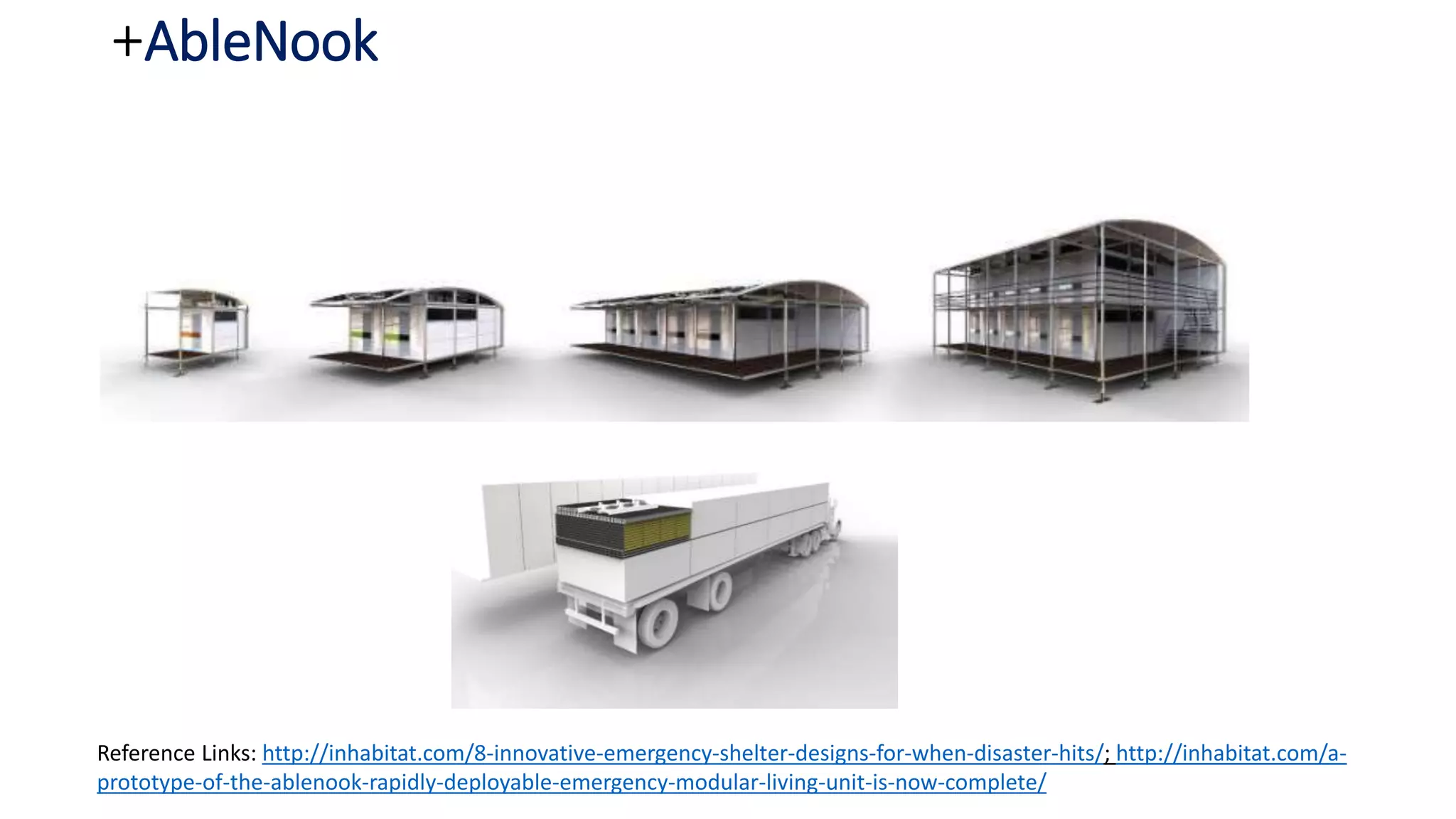 Emergency shelter innovative design + advanced building technology | PPTX