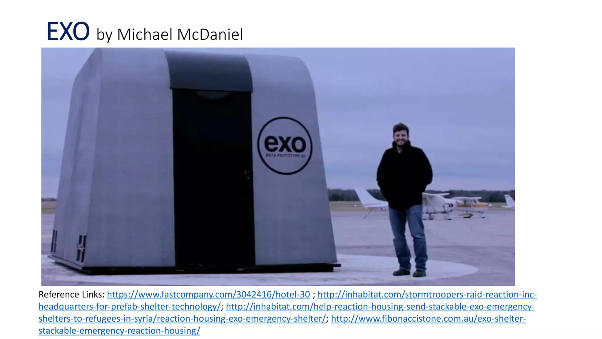 Emergency shelter innovative design + advanced building technology | PPTX