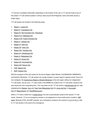 Emergency telephone number of the philippines | DOCX | Business ...