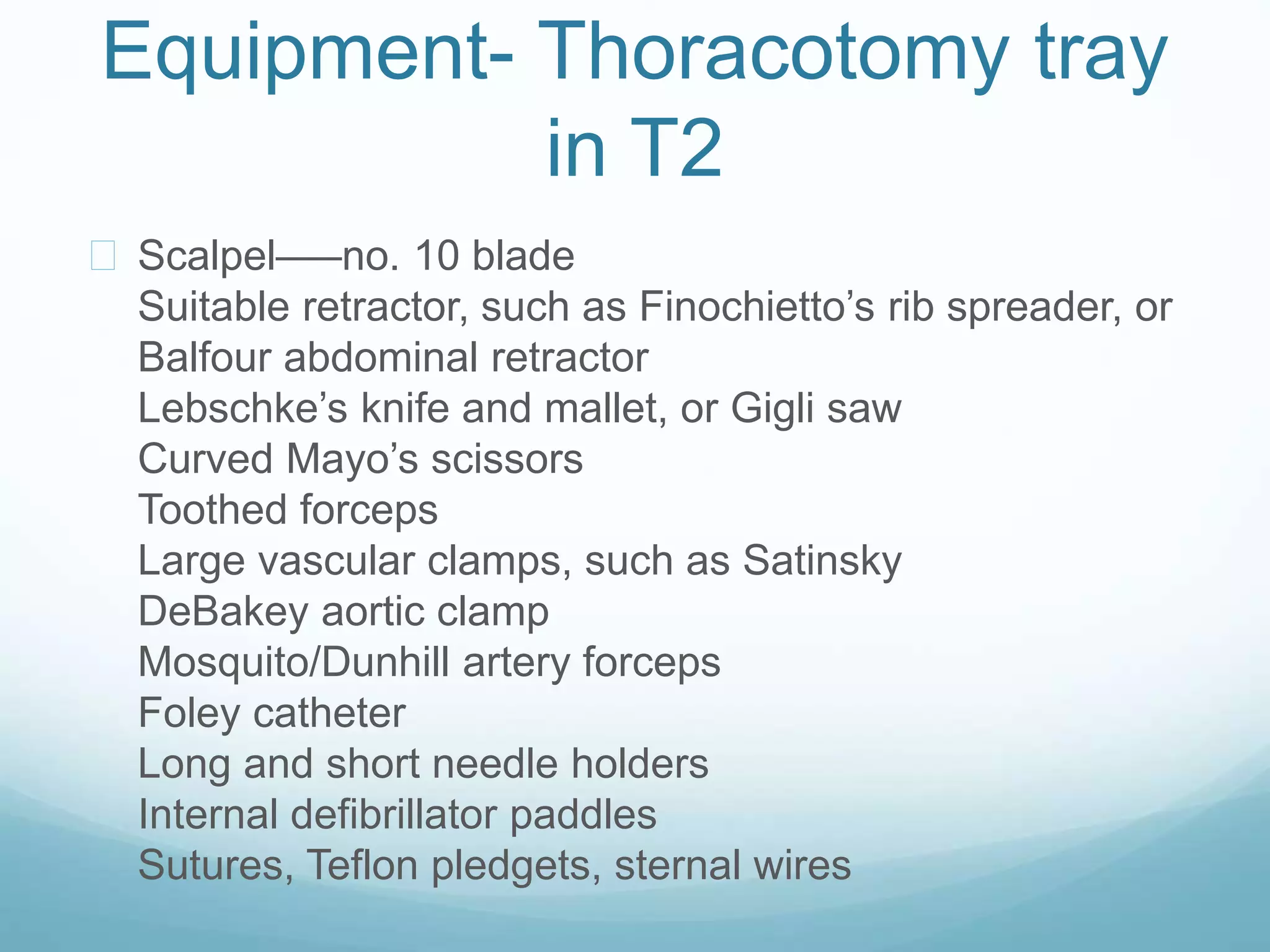 Emergency Thoracotomy | PPTX