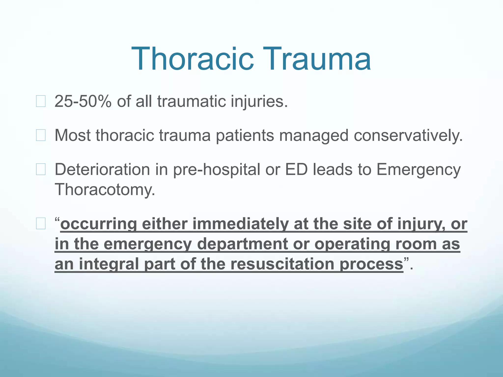 Emergency Thoracotomy | PPTX