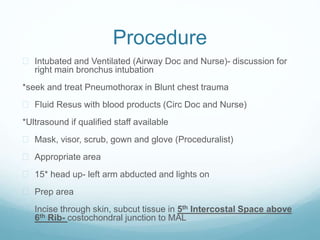 Emergency Thoracotomy | PPTX
