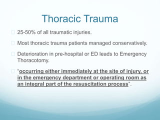 Emergency Thoracotomy | PPTX