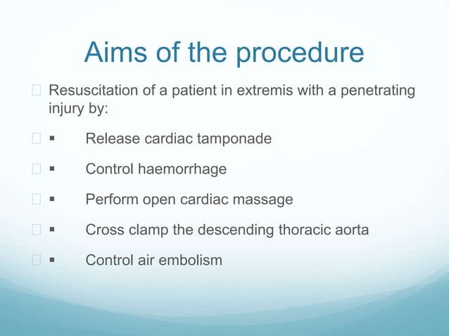Emergency Thoracotomy | PPT