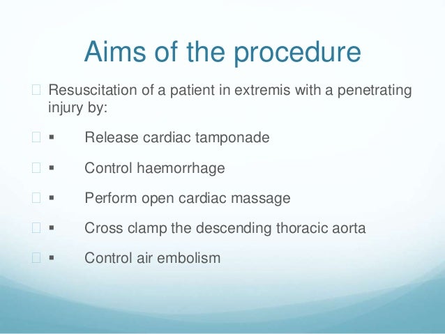 Emergency Room Thoracotomy Procedure – CISHZD