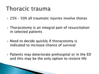 Emergency Thoracotomy | PPTX