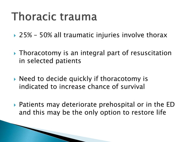 Emergency Thoracotomy | PPTX