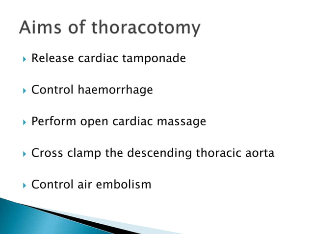 Emergency Thoracotomy | PPTX