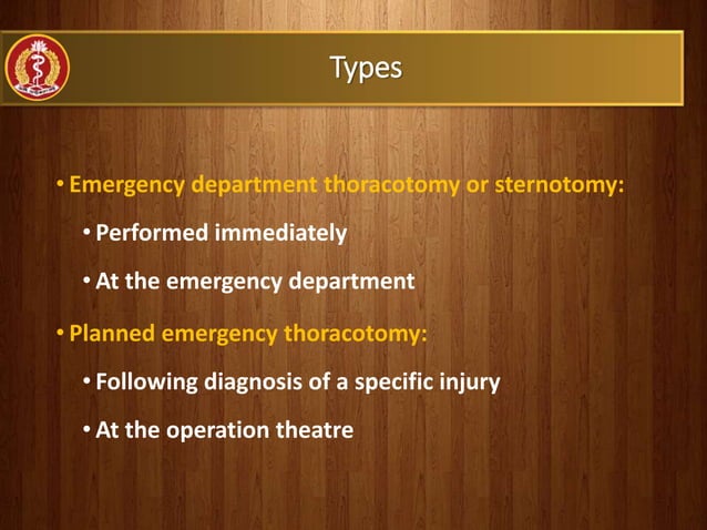 Emergency Thoracotomy | PPT