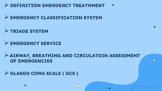 EMERGENCY TREATHMENT .ppt | First Aid | Injuries