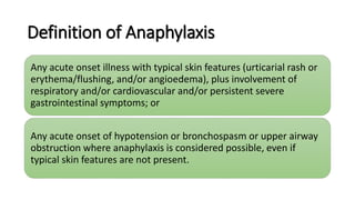 Emergency treatment of anaphylaxis | PPTX