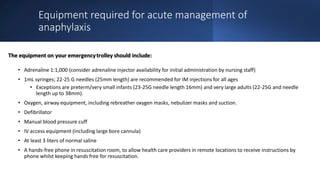 Emergency treatment of anaphylaxis | PPTX