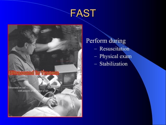 Emergency Ultrasound In Trauma | PPT | First Aid | Injuries