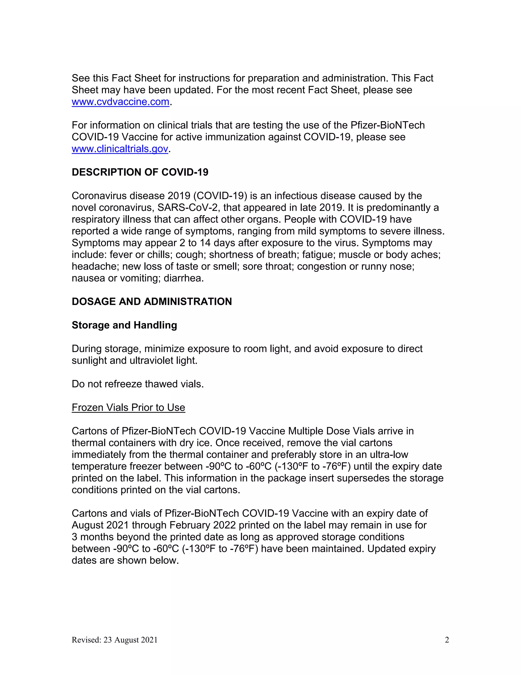 Emergency use full prescribing info hcp fact sheet pfizer | PDF