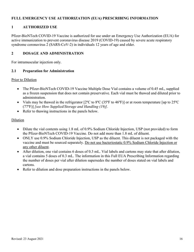Emergency use full prescribing info hcp fact sheet pfizer | PDF