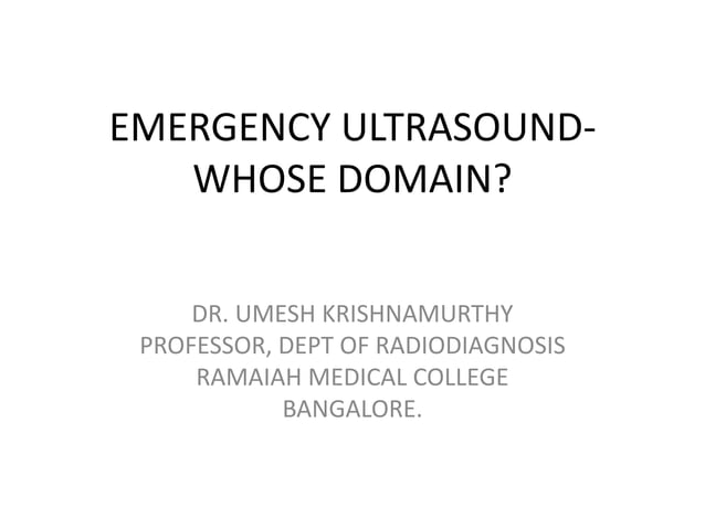 Emergency usg dr.umesh | PPT
