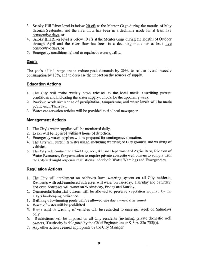 City of Salina--Emergency Water Supply Plan | PDF